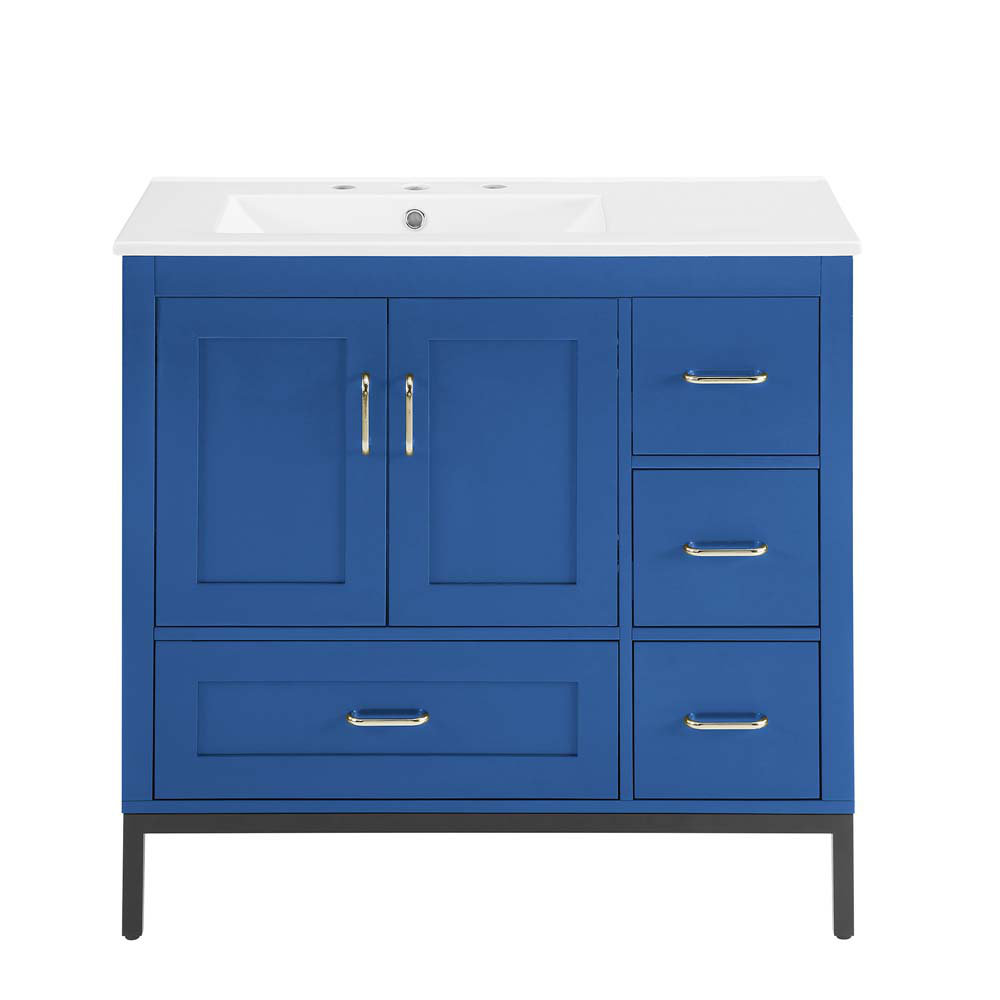 Ebern Designs Rosalie 36 Single Bathroom Vanity With Ceramic Top
