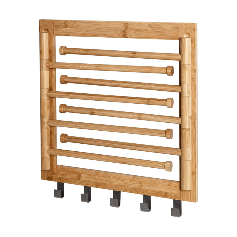 Foundry Select Bamboo Foldable Wall-Mounted Drying Rack | Wayfair