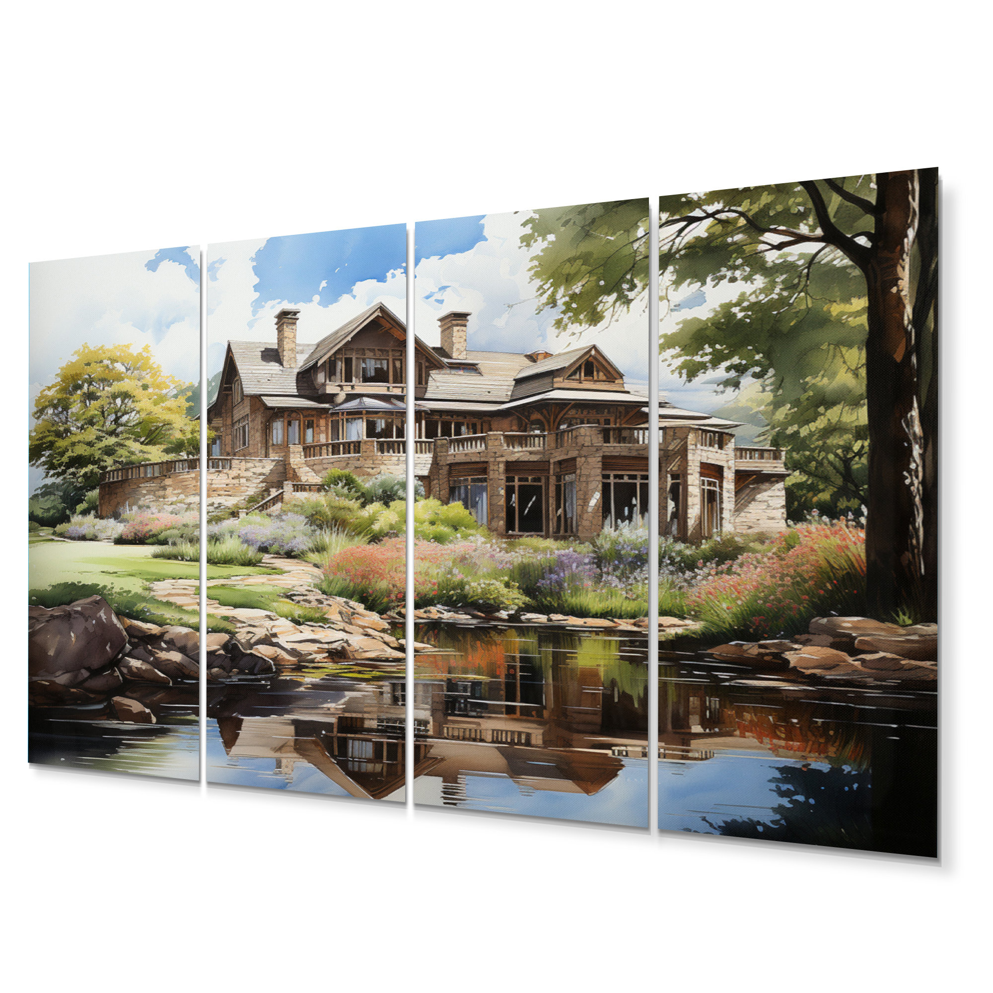 DesignArt Country Clubs Elegant Retreat VII - Architecture Metal Wall ...