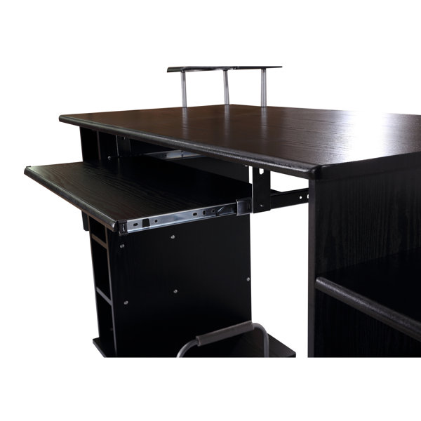 Latitude Run® Catron Black Wooden Grain Computer Desk & Reviews ...