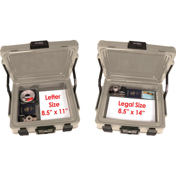 FireKing SureSeal 1/2 Hour Fireproof and Waterproof Safe Box with Key ...