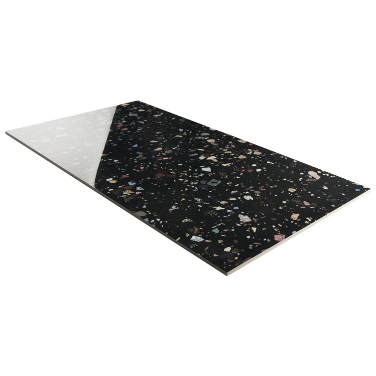 Bond Tile Gemscape 23.62 In. X 47.24 In. Terrazzo Look Polished ...