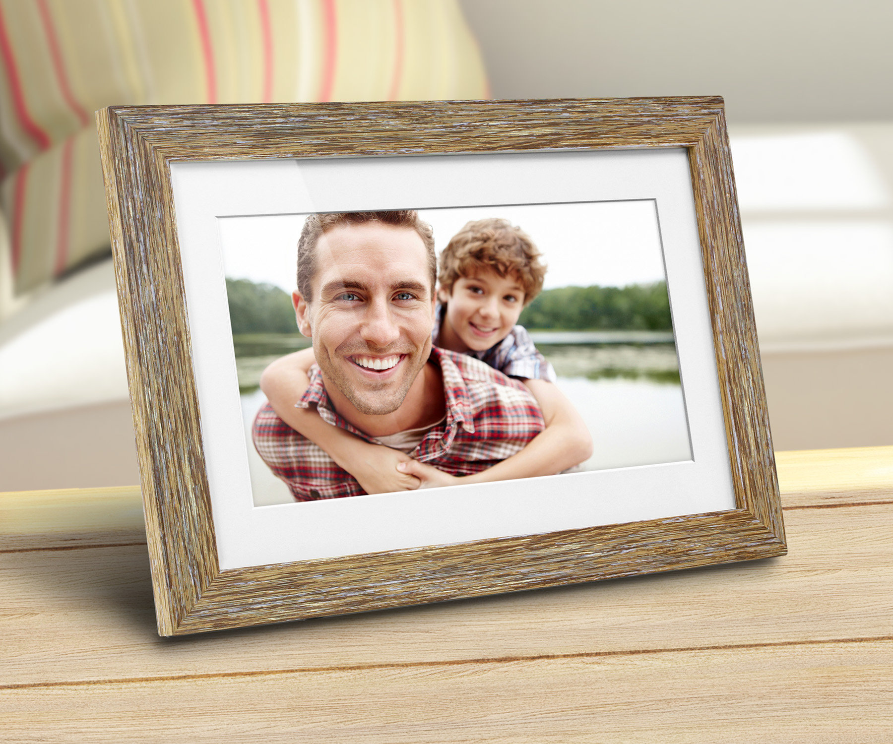 Loon Peak Blythdale 10" Distressed Wood Digital Picture Frame & Reviews ...