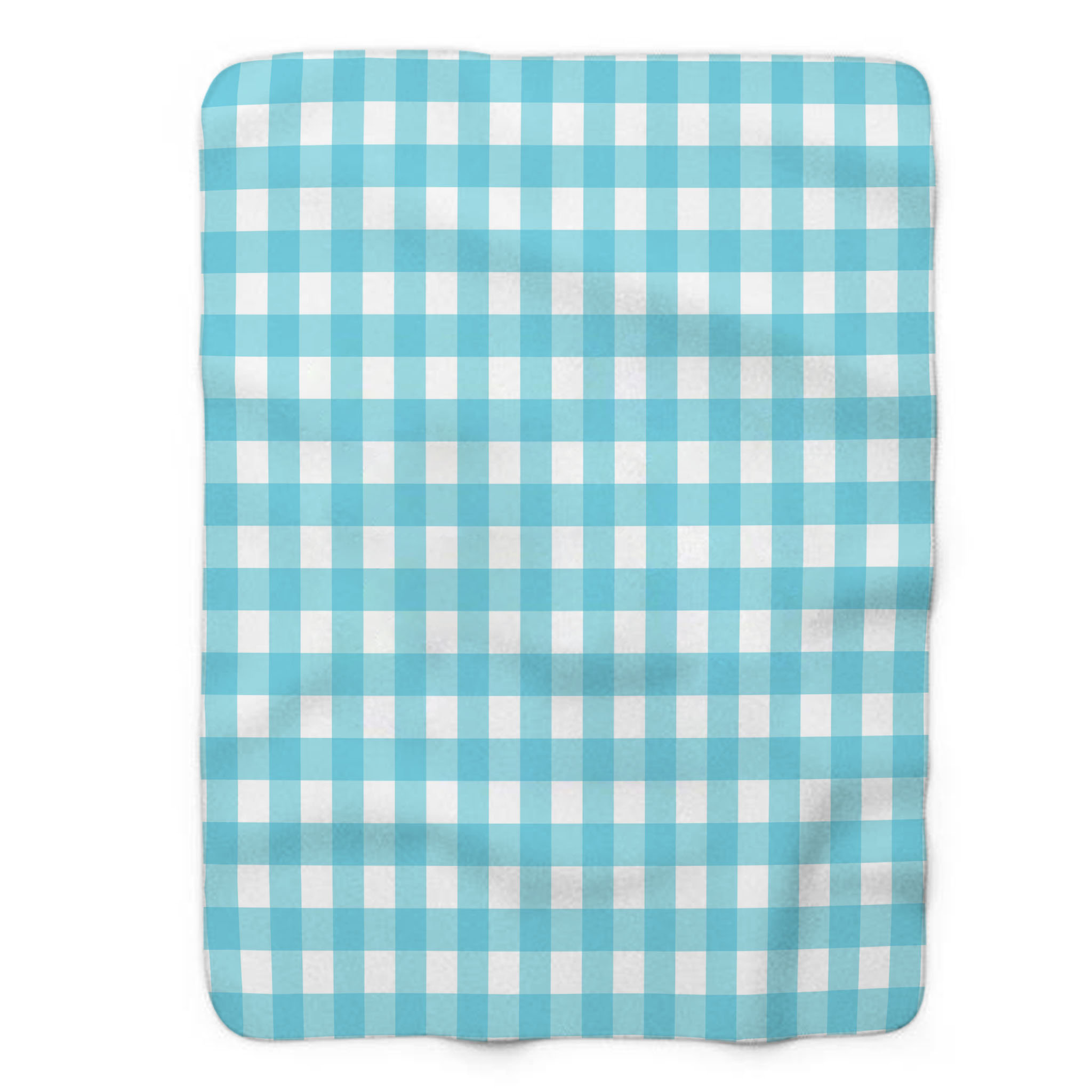 MentionedYou Blue Check - 1 Piece Premium Sherpa Blanket | Wayfair