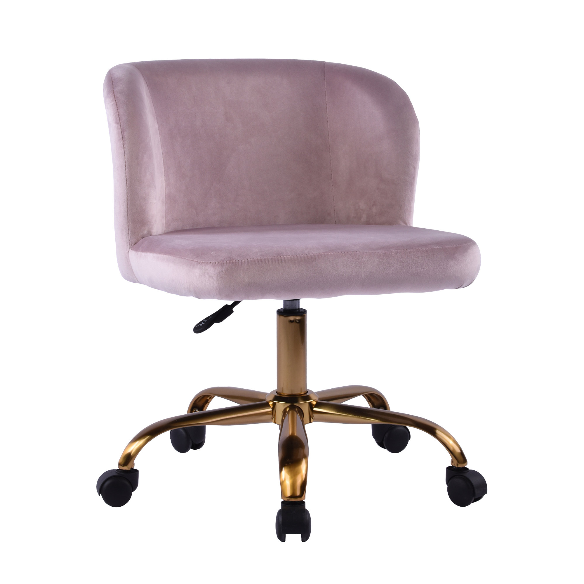 Everly Quinn Swivel Vanity Chair with 360 Degree Rotation Modern Makeup ...