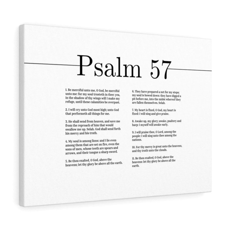 Trinx His Mercy andHis Truth Psalm 57 Christian Wall Art Bible Verse ...