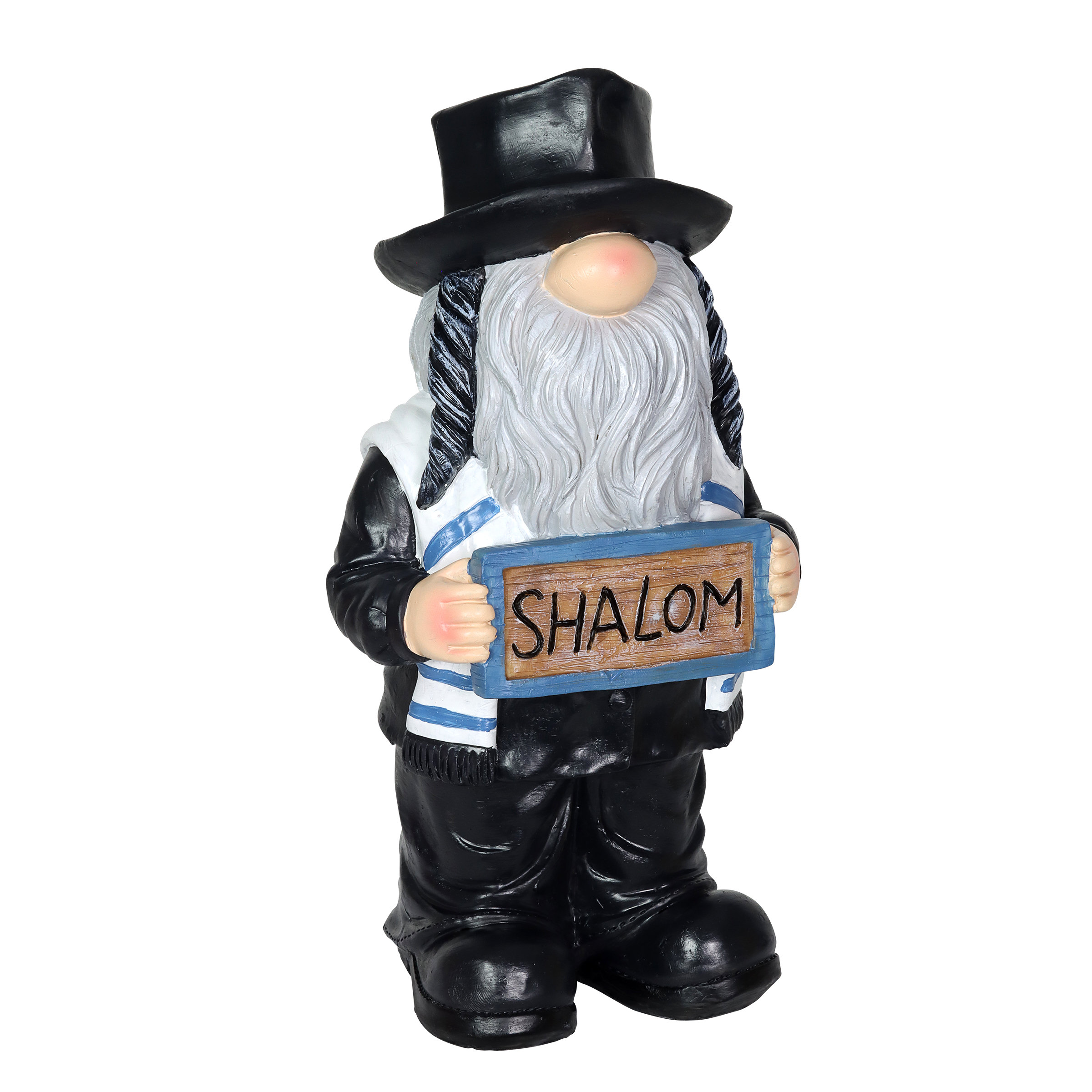 Exhart Orthodox Gnome Statue With Shalom Sign, 6 X 4.5 X 11 Inches ...
