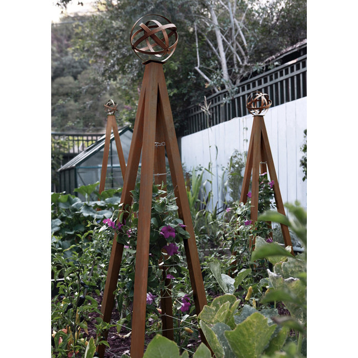 Ebern Designs Ambur Metal Obelisk Trellis & Reviews | Wayfair