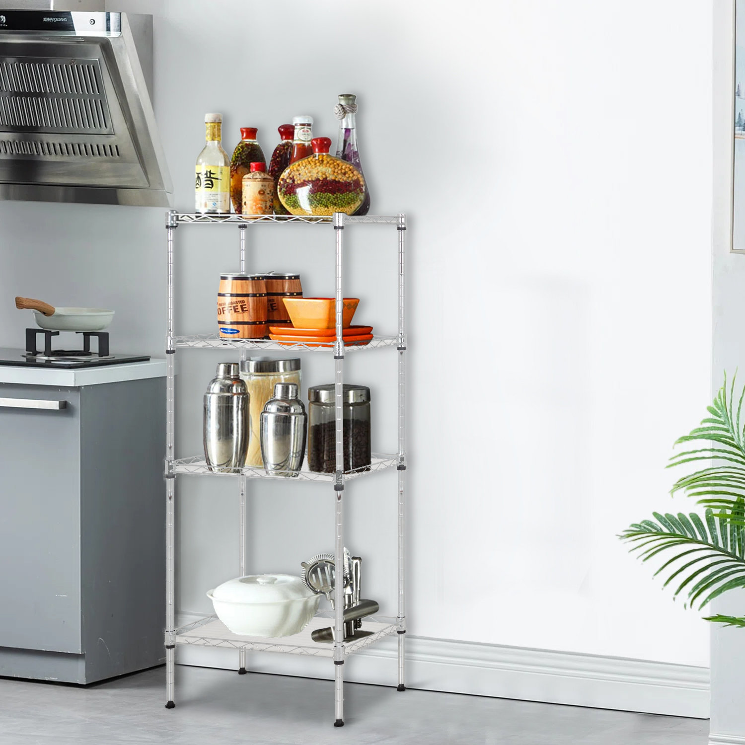 Rebrilliant Layloni 43.9" H x 17.3" W x 11.4" D Shelving Unit | Wayfair