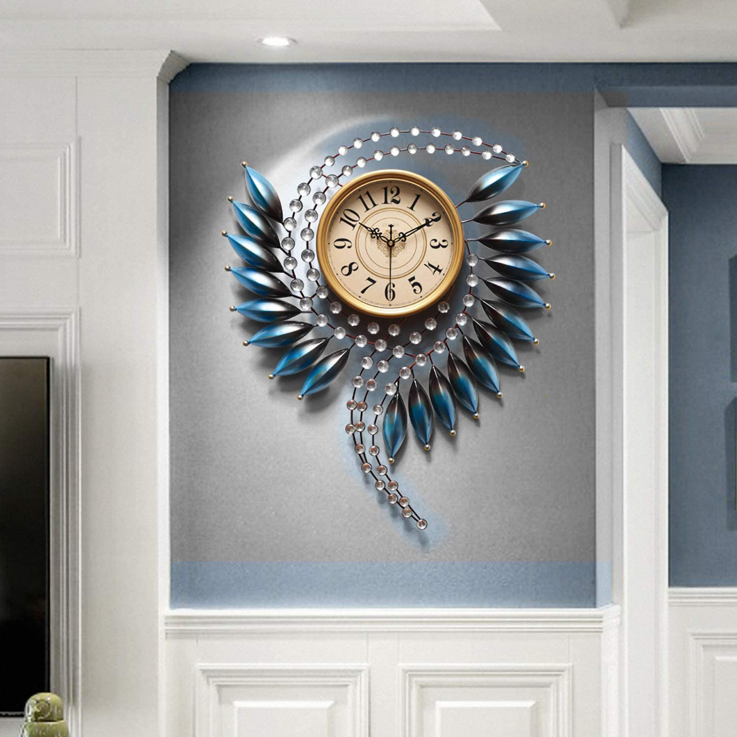 Rosdorf Park Cornerstone Metal Leaf Wall Clock & Reviews | Wayfair