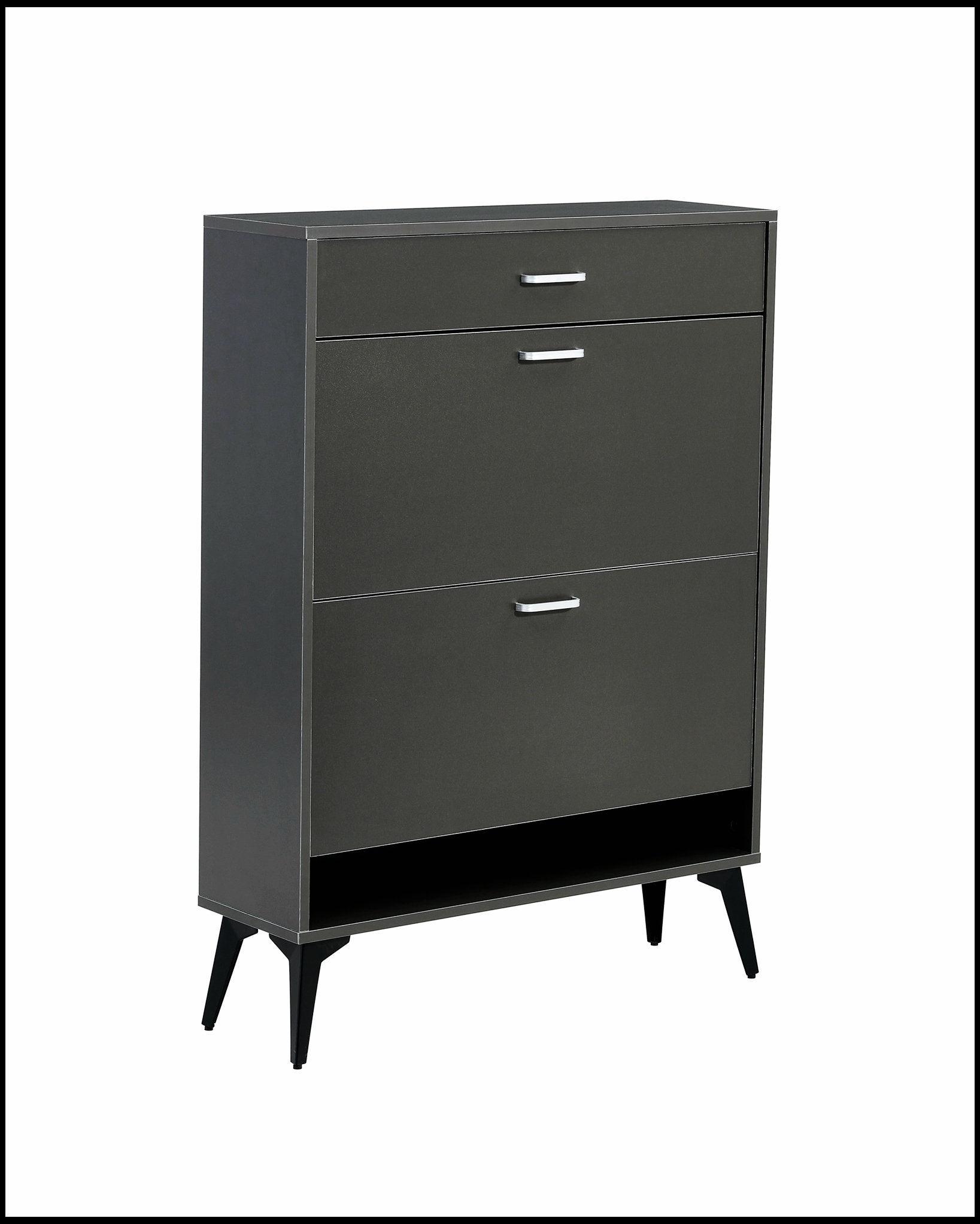 Ebern Designs Slim Shoe Cabinet with Storage Shelves, Perfect for ...