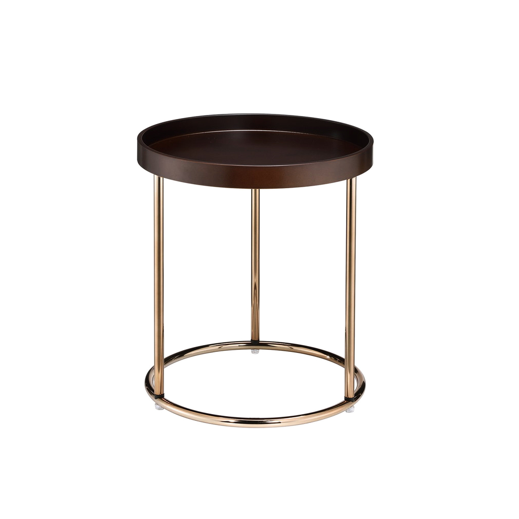 Ebern Designs , Lipped Edge Side Table, 21.87" Tall, Acrylic Panel ...