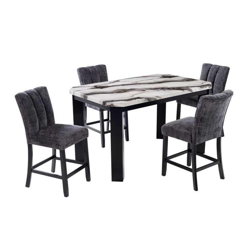 Wrought Studio™ Dark Gray Bar Table | Wayfair