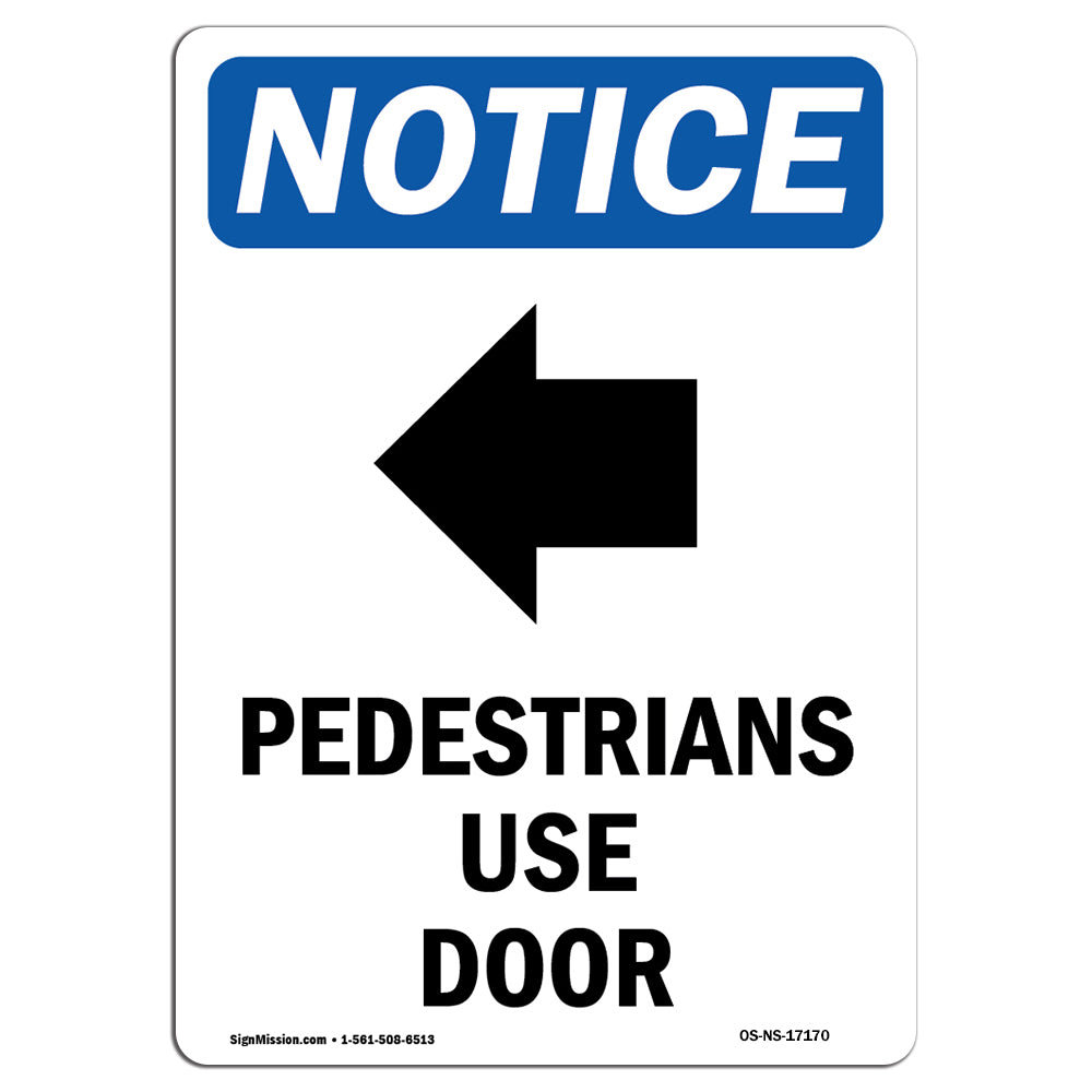 SignMission Pedestrians Use Door Sign with Symbol | Wayfair
