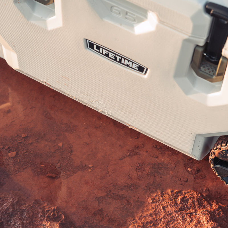 Lifetime 65 Quarts Wheeled Ice Chest Cooler , Pumice Stone/Black ...