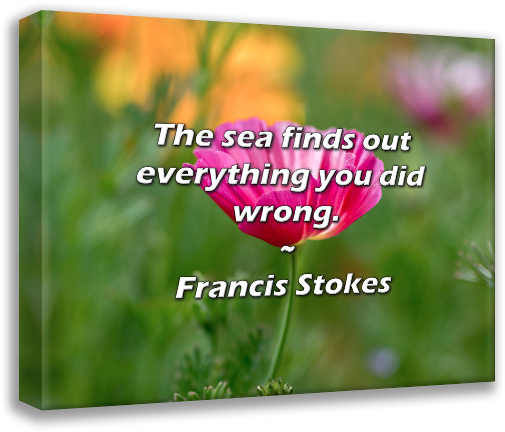 Trinx Francis Stokes Quote: The sea finds out everything you did wrong ...