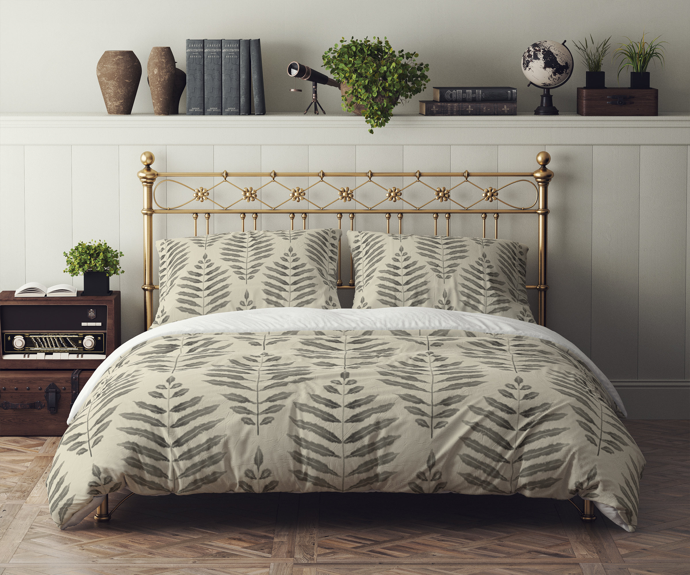 KAVKA DESIGNS WATERCOLOR FERN REPEAT Comforter Set By Kavka Designs ...