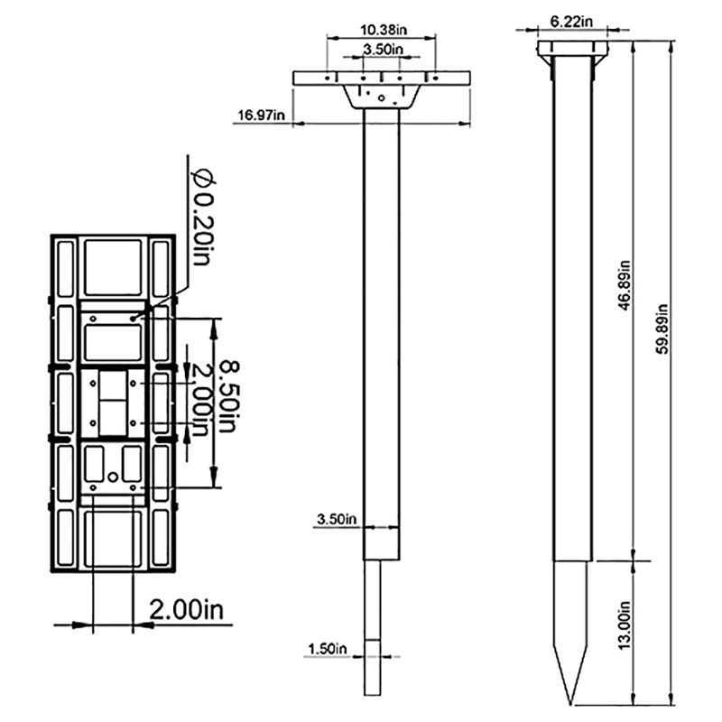 Arlmont & Co. Patriot Plastic, Top Mount, Mailbox Post & Mounting Kit ...
