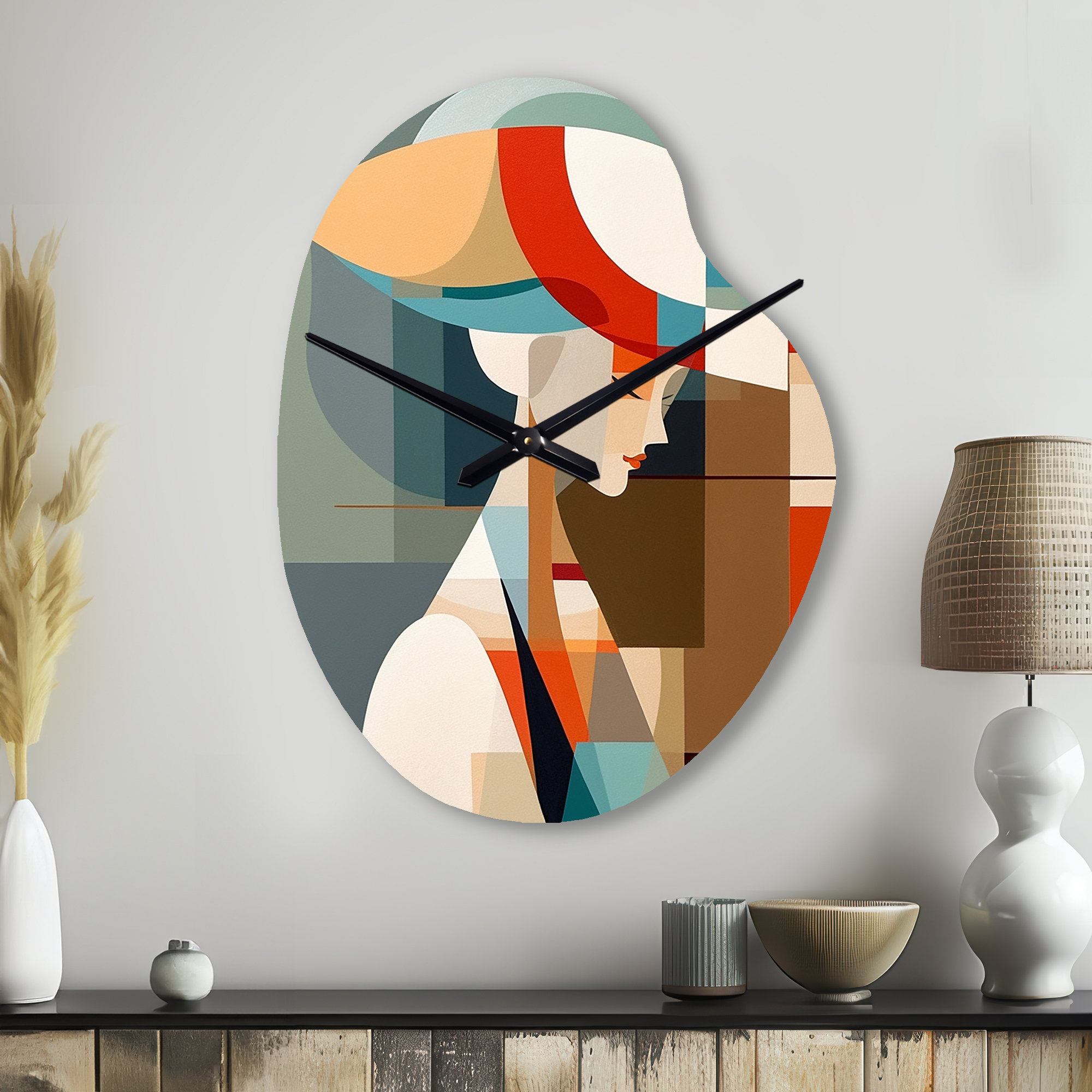 Design Art Female Art Deco Portrait IV - Pear Shape Unique Woman Pop ...