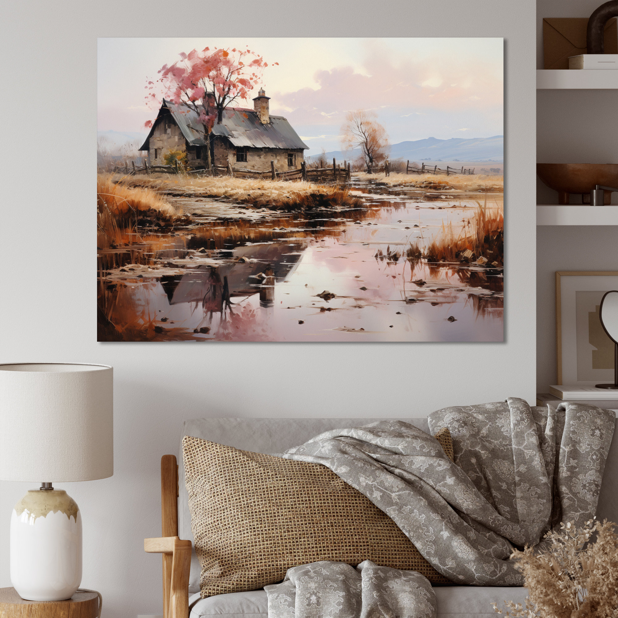 Winston Porter Mariclare French Landscape Misty Morning - Print | Wayfair