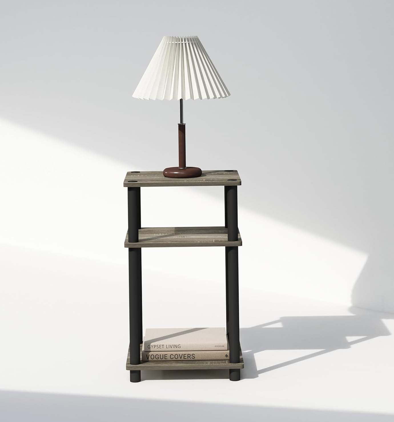 Ebern Designs Open Storage Nightstand,Plastic Poles | Wayfair