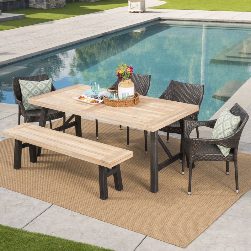 Brayden Studio® Arabella Outdoor 6 Piece Dining Set & Reviews | Wayfair