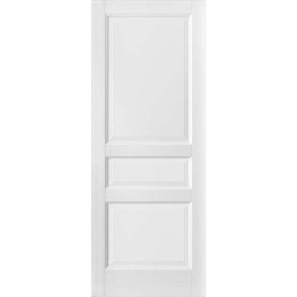 SARTODOORS Lucia Paneled Solid Wood Standard White Door Slab | Wayfair