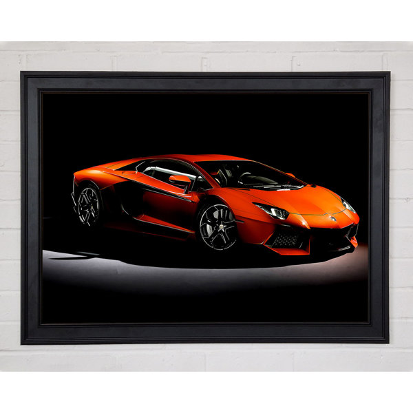 Brayden Studio Lamborghini Aventador Orange - Single Picture Frame Art ...