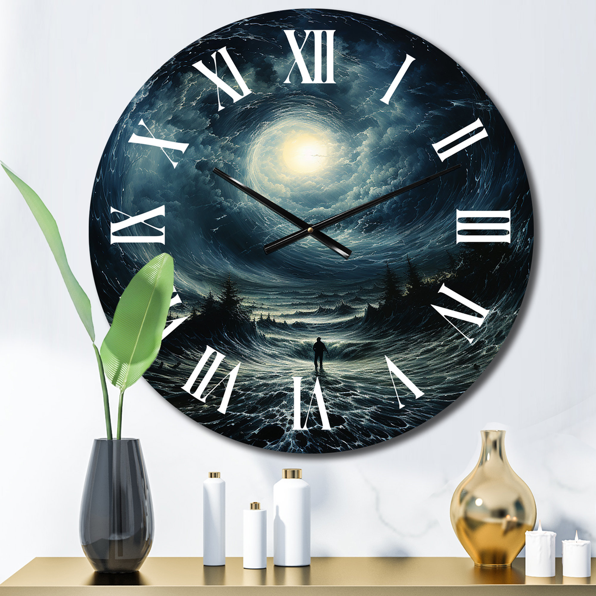 East Urban Home Vortex Symphony - Storms Wall Clock | Wayfair