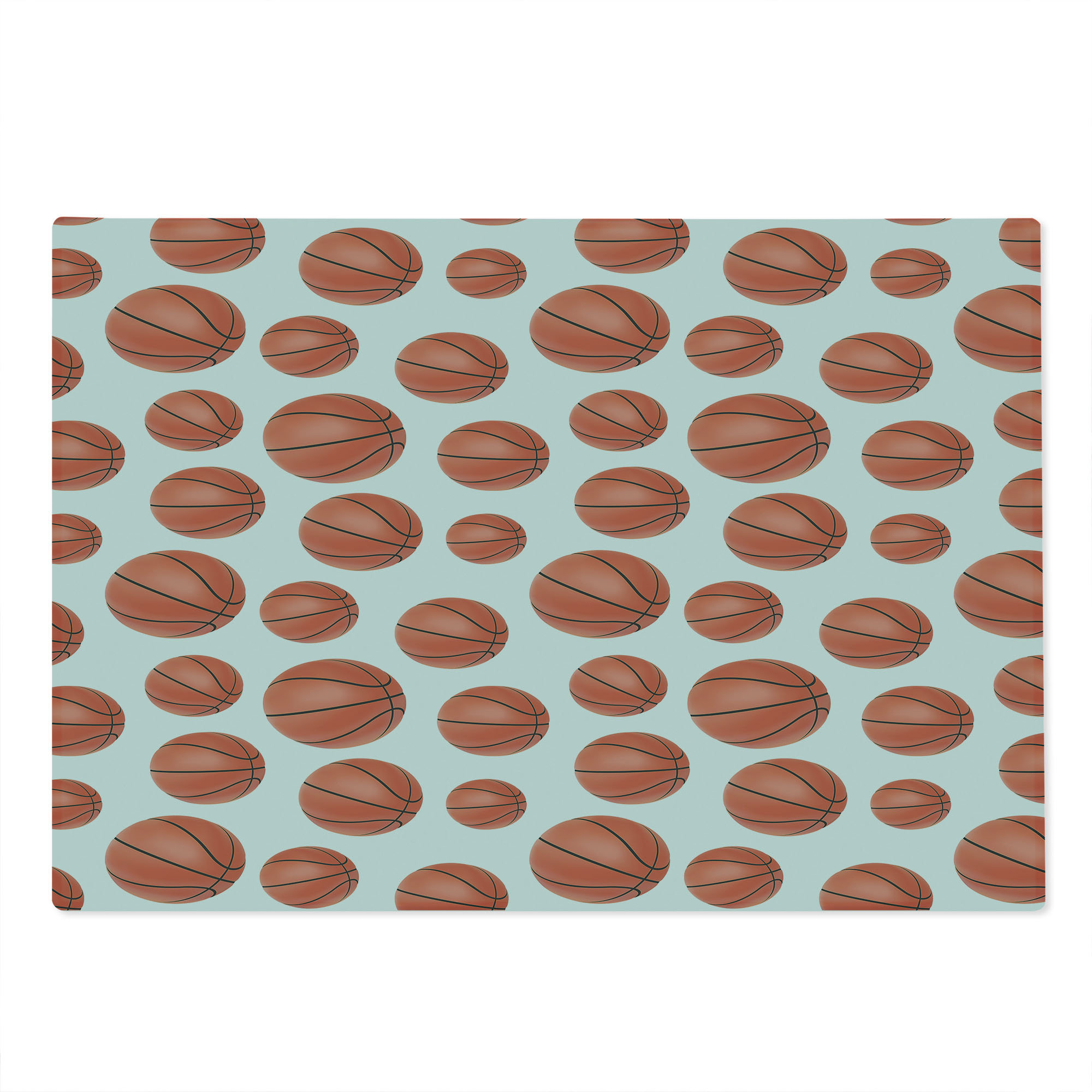 Ambesonne Basketball Cutting Board Large Realistic Style Ball Pale ...