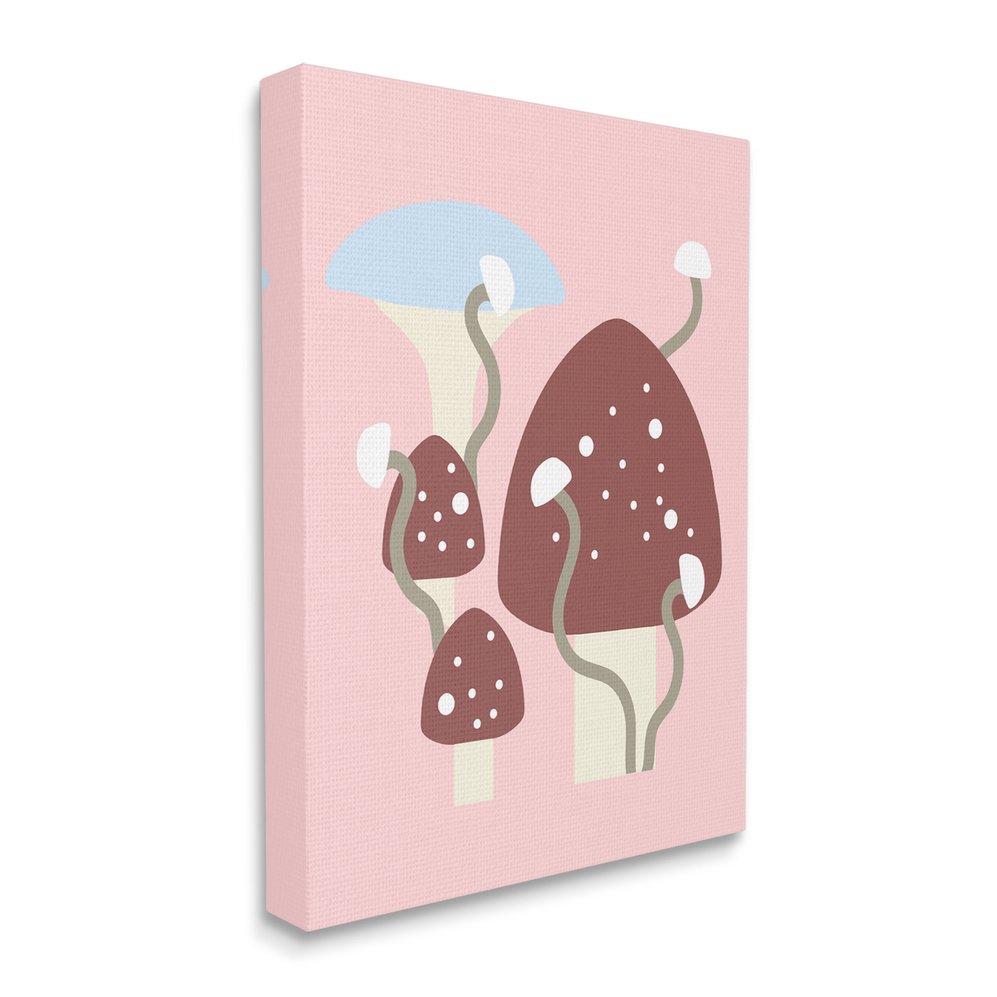 August Grove® Pop Mushrooms On Pink On Canvas by Lil' Rue Print | Wayfair