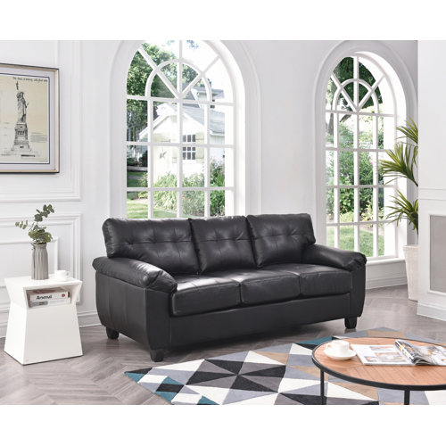 Glory Furniture Moran 78'' Faux Leather Sofa & Reviews | Wayfair