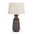 World Menagerie Ceramic Carved Details Brown Table Lamp & Reviews | Wayfair