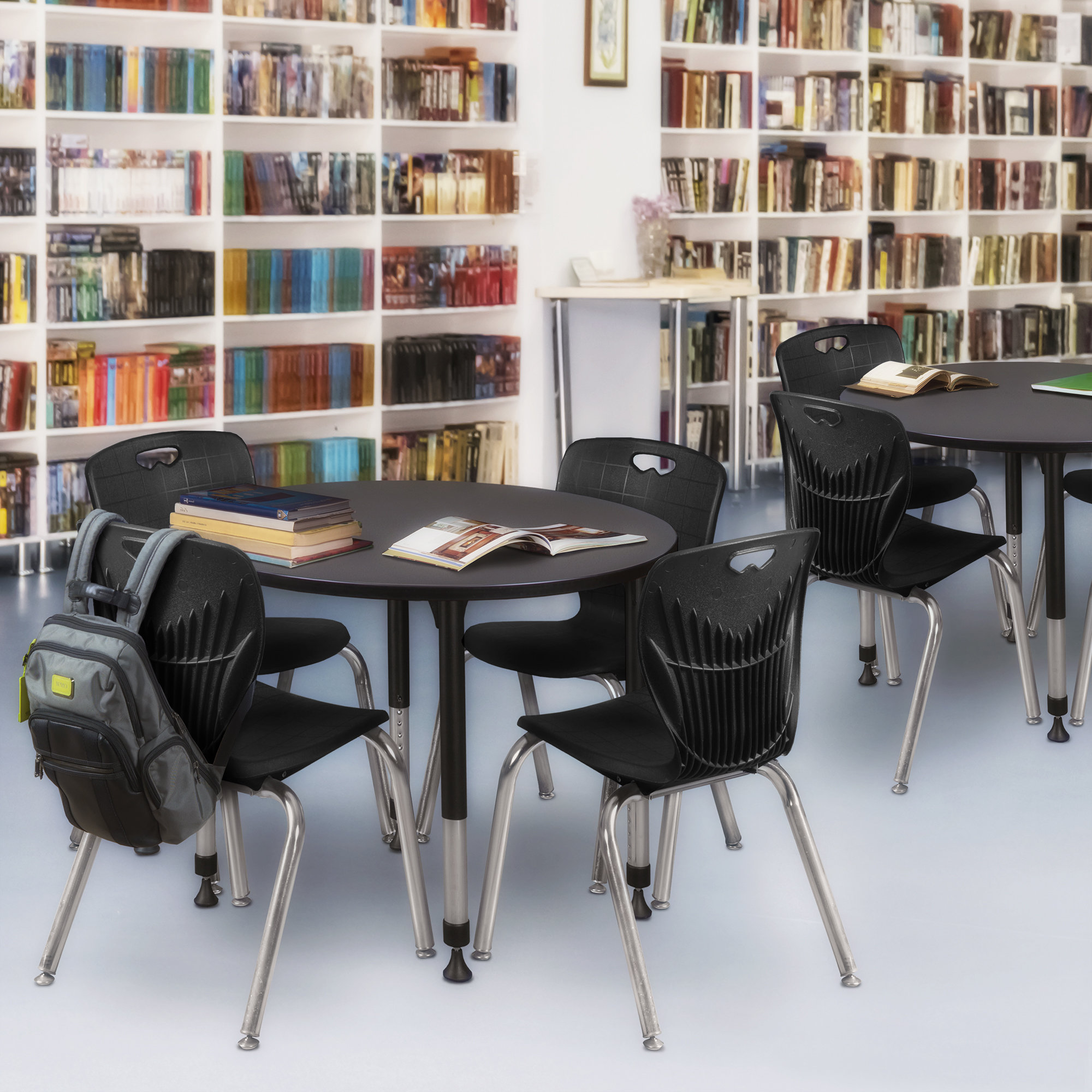 Regency Kee Mobile Round Breakroom Table and Chair Set | Wayfair