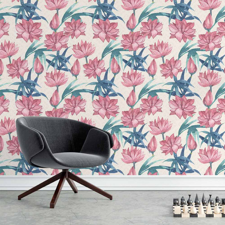 Winston Porter Dayzie Peel & Stick Floral Roll | Wayfair