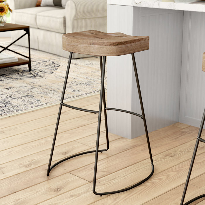 Mistana™ Emig Solid Wood Stool & Reviews | Wayfair