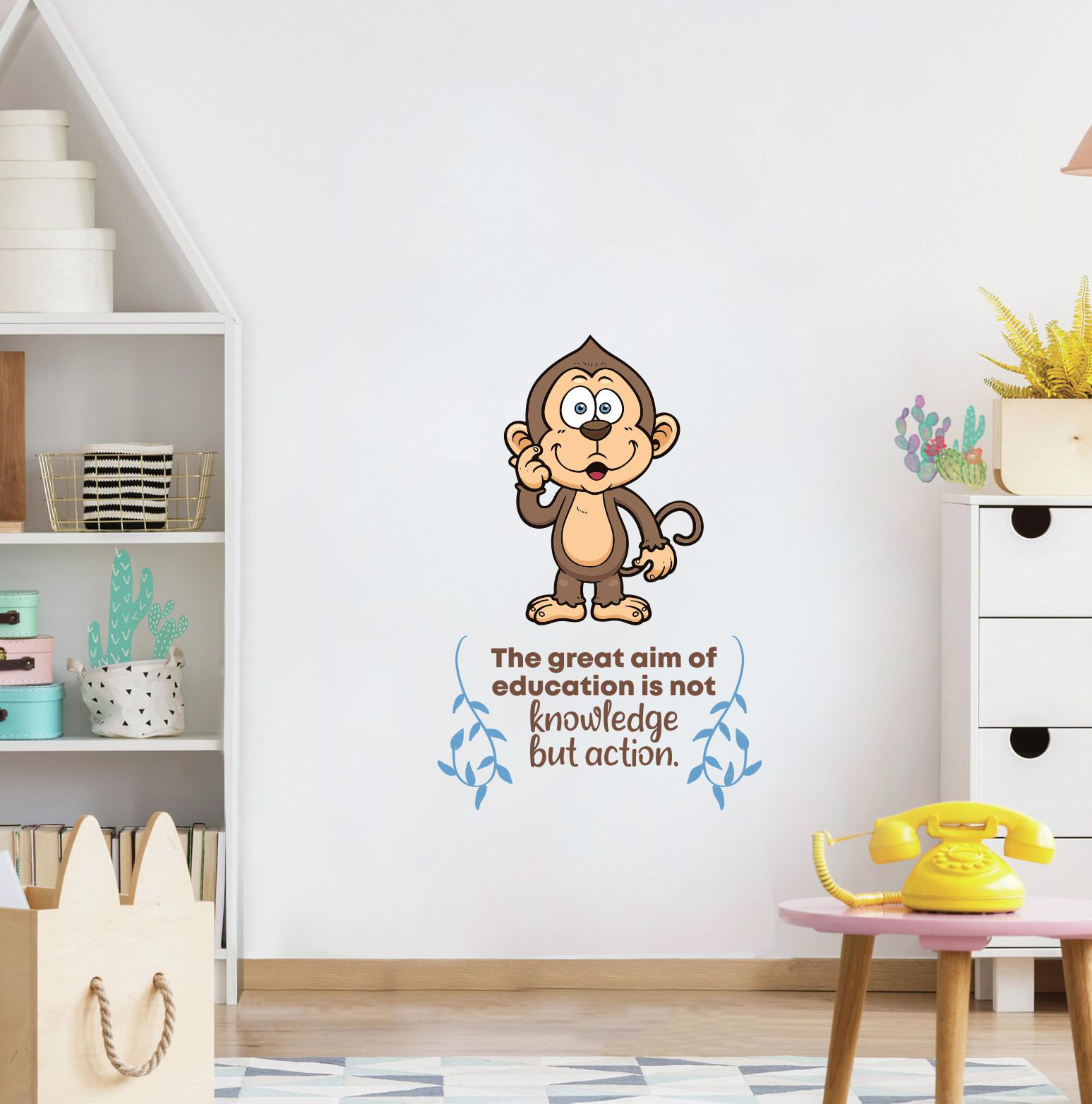 Zoomie Kids Great Aim Monkey Vinyl Wall Decal | Wayfair