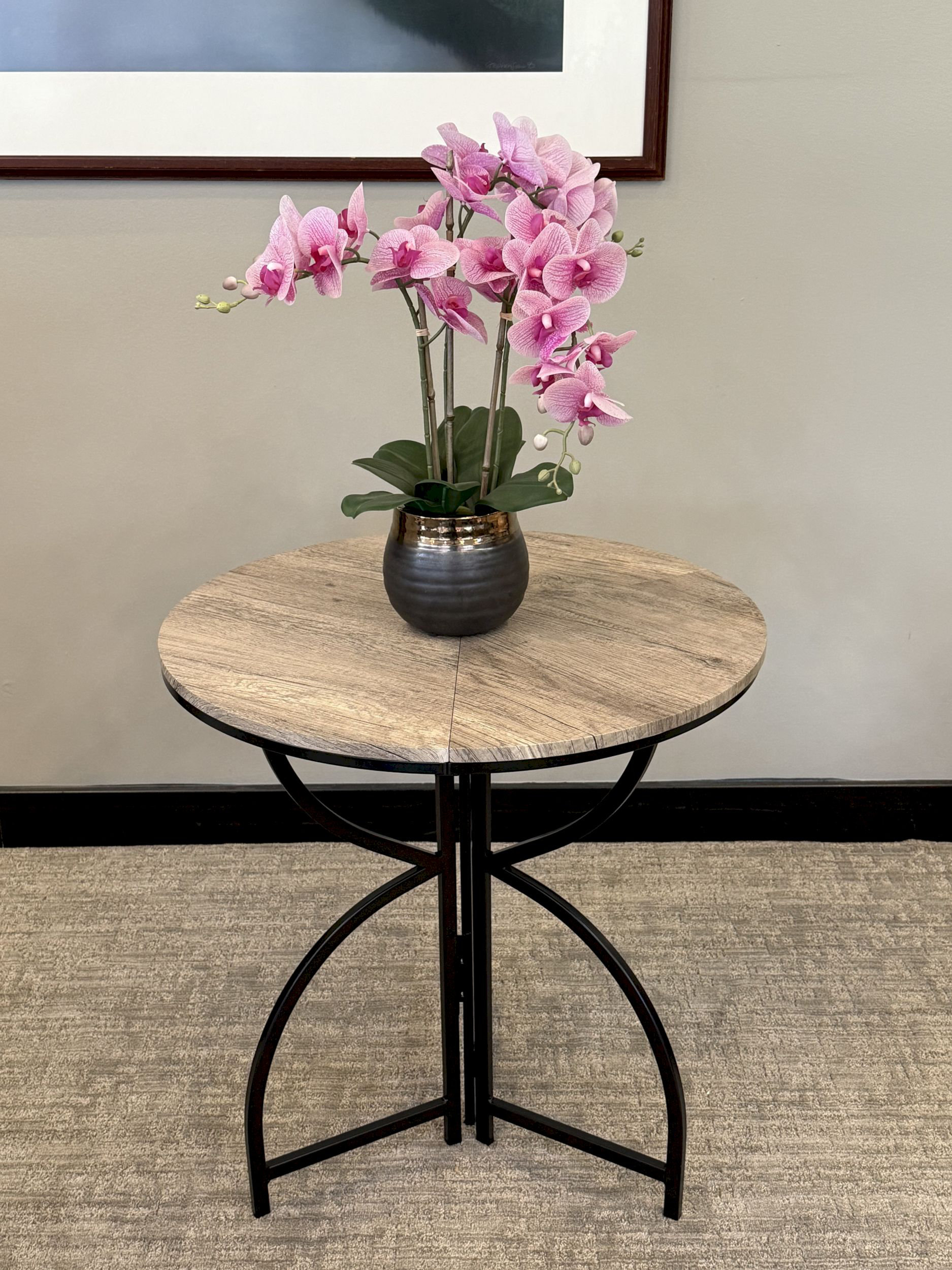 Winston Porter Tri-Fold Steel Frame Round Bistro Table - Wayfair Canada