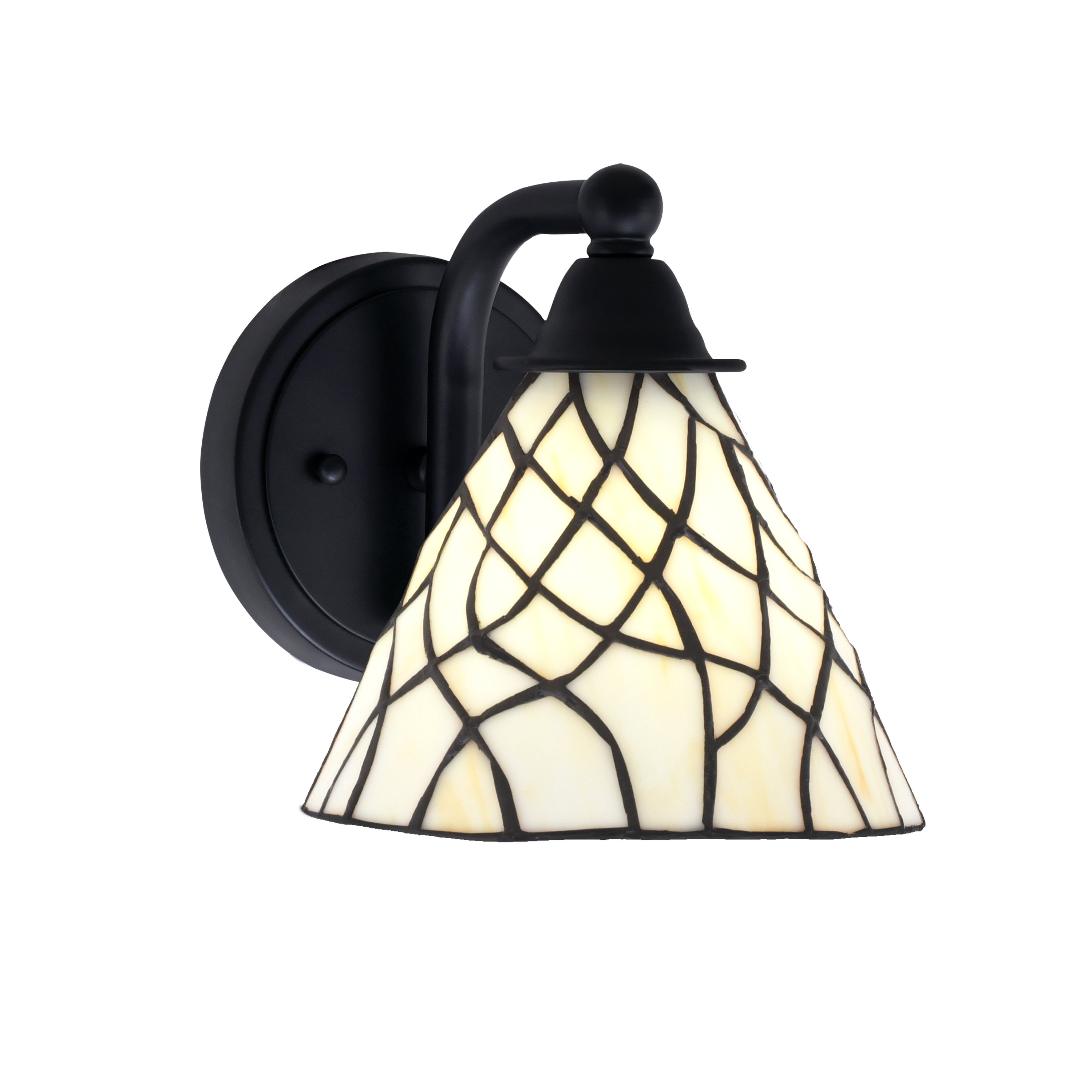 Toltec Lighting Paramount Wall Sconce Shown In Matte Black Finish With ...
