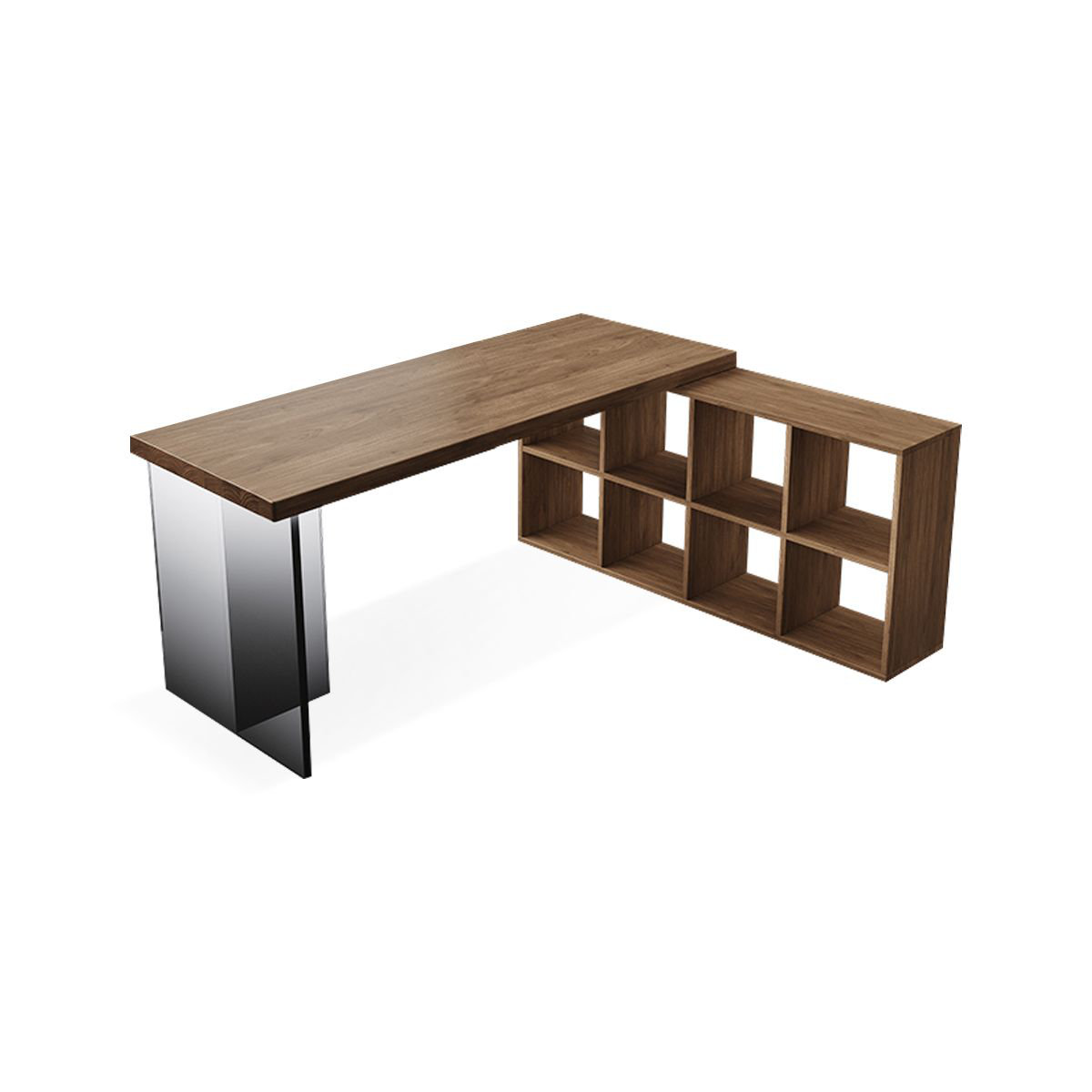 Cozynest Dark Walnut Rectangular Solid Wood desks | Wayfair