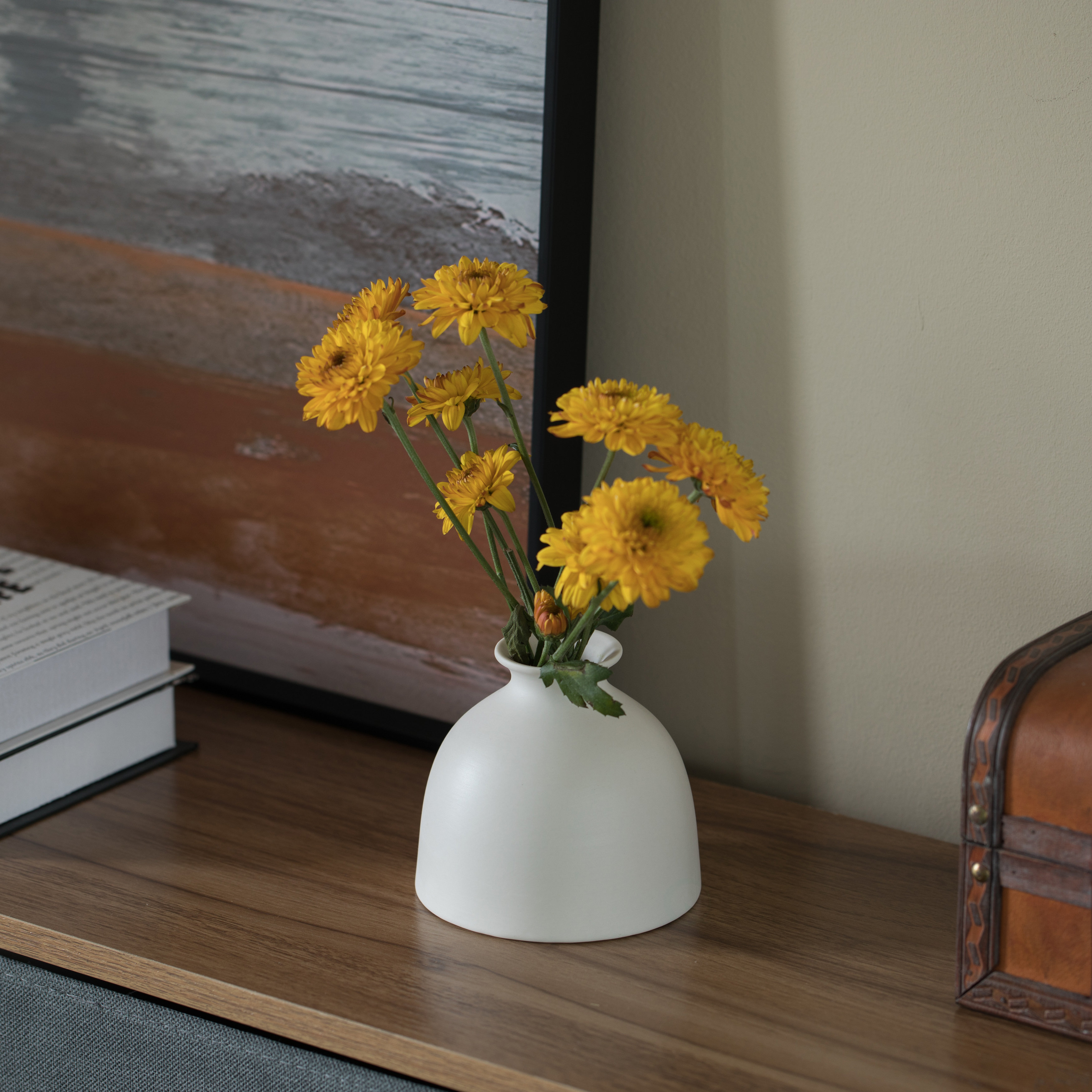 Red Barrel Studio® Modern Inkwelll Bottle Shaped Ceramic Table Vase ...