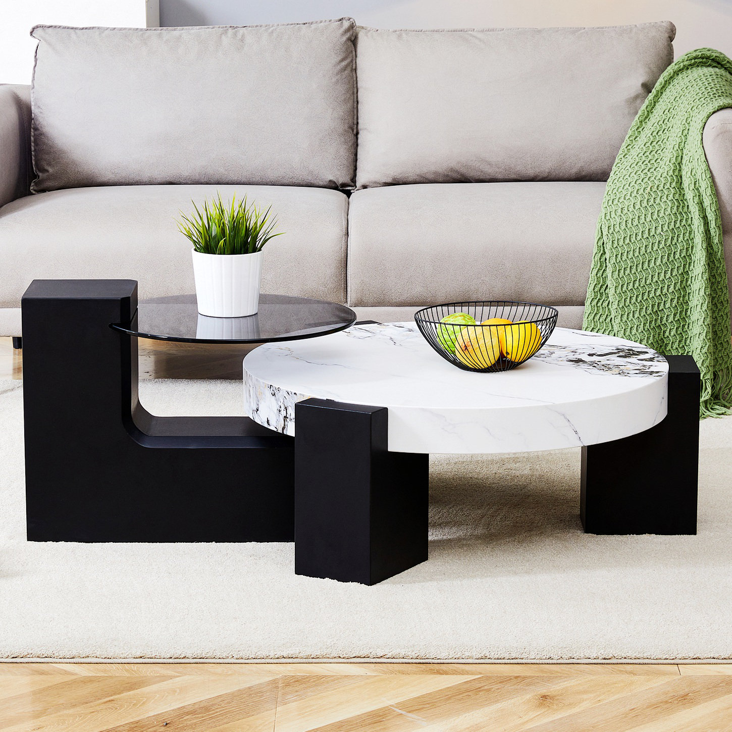 Brayden Studio Double-Decker Coffee Table, Stylish Design Coffee Table ...