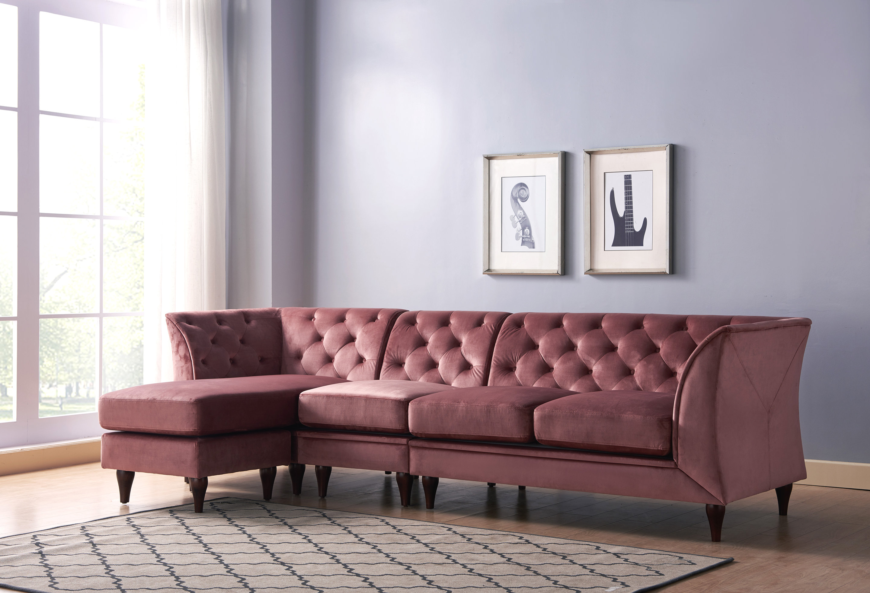 House of Hampton® Willer 106" Wide Reversible Modular Corner Sectional ...