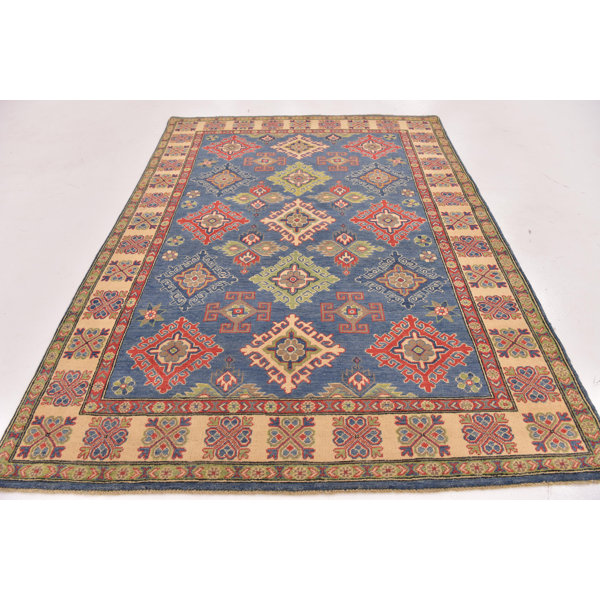 Isabelline One-of-a-Kind 5'7" X 7'8" New Age Wool Area Rug in Blue ...
