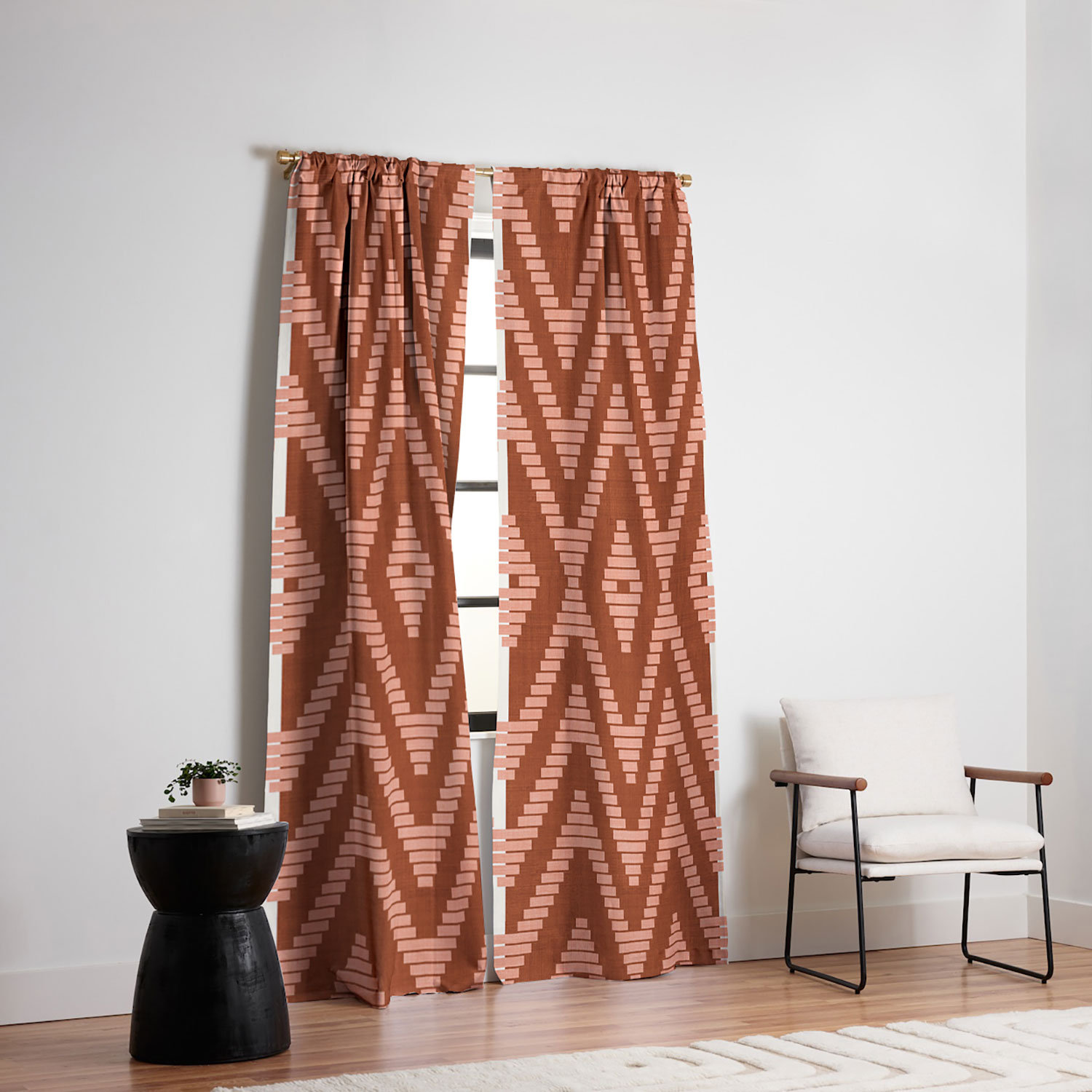 Wade Logan® Arbaj Becky Bailey Rattan in Rust 1pc Blackout Window ...