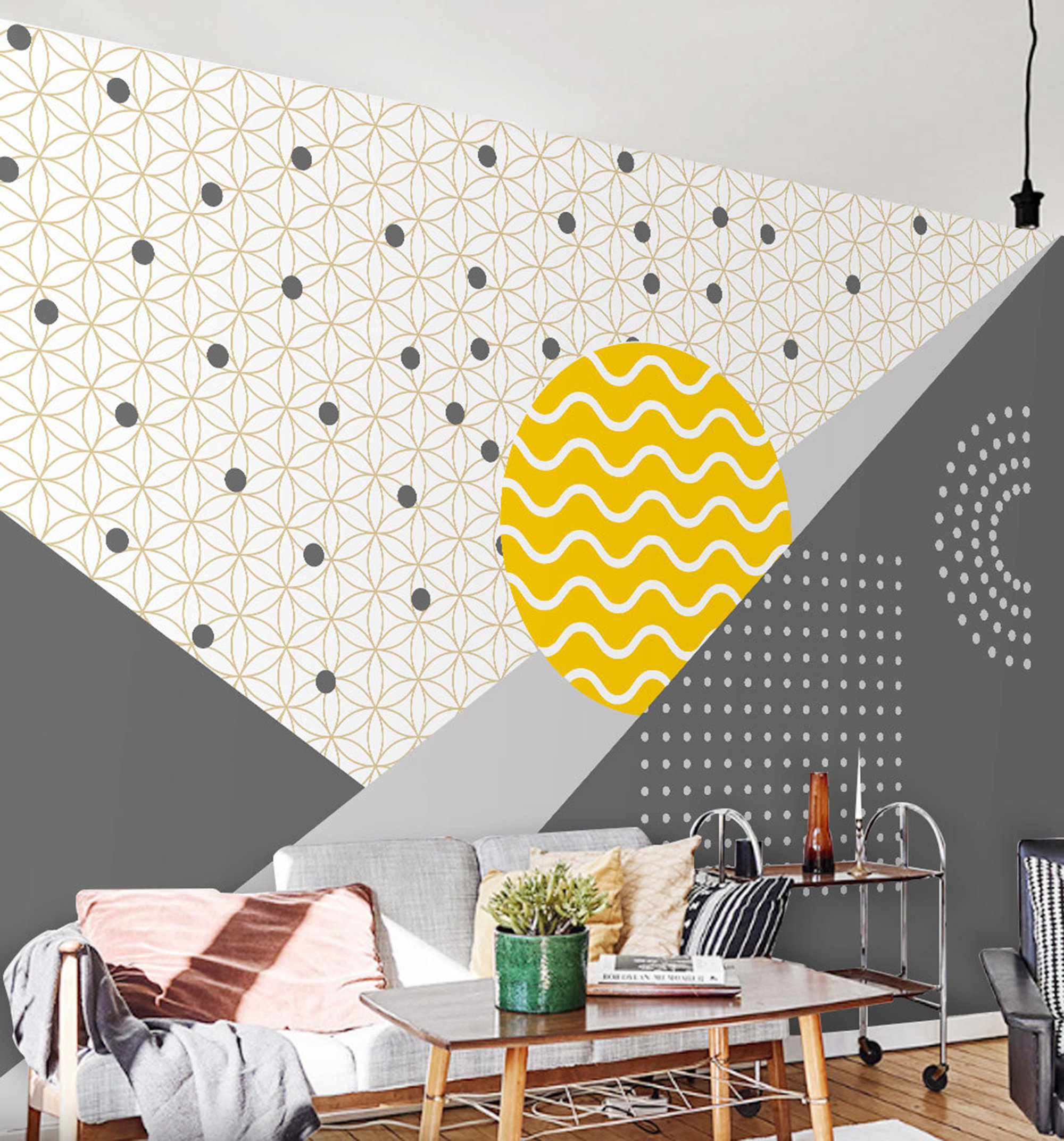 GK Wall Design Geometric Shapes Wall Mural | Wayfair