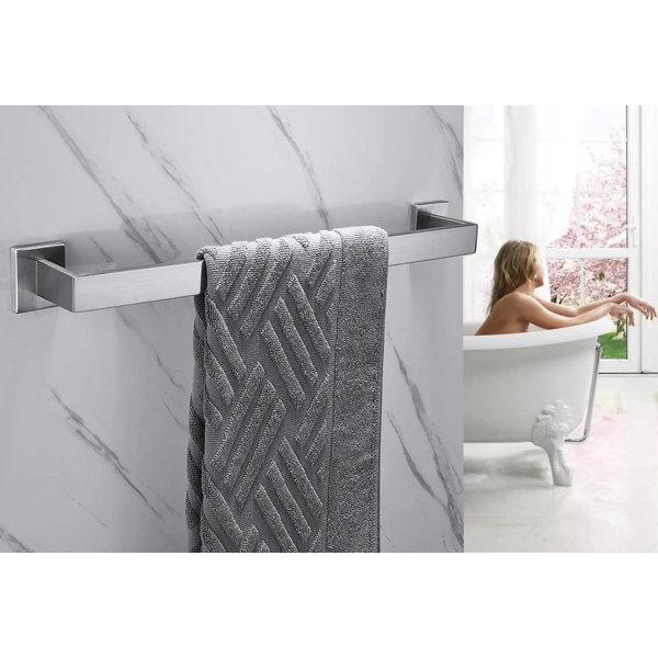 COAHAHA Brushed Nickel Towel Bar, Rustproof SUS 304 Stainless Steel ...
