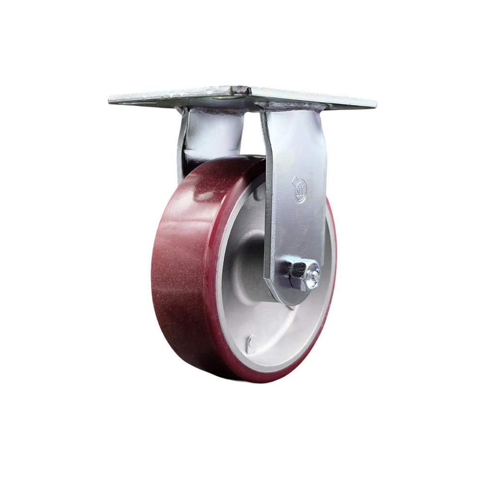 Service Caster 6 Inch Heavy Duty Top Plate Poly on Aluminum Rigid ...
