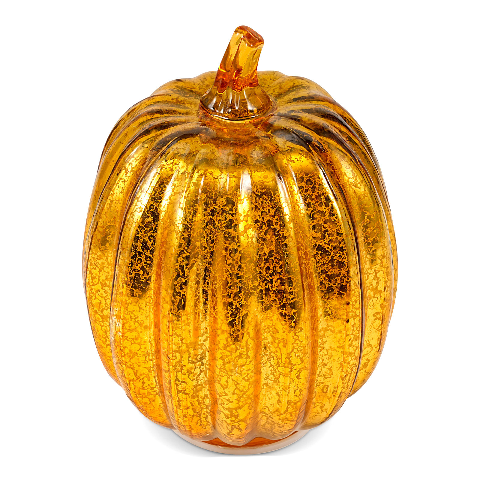 The Seasonal Aisle TRIXES Light-up Glass Pumpkin – Battery-Powered ...
