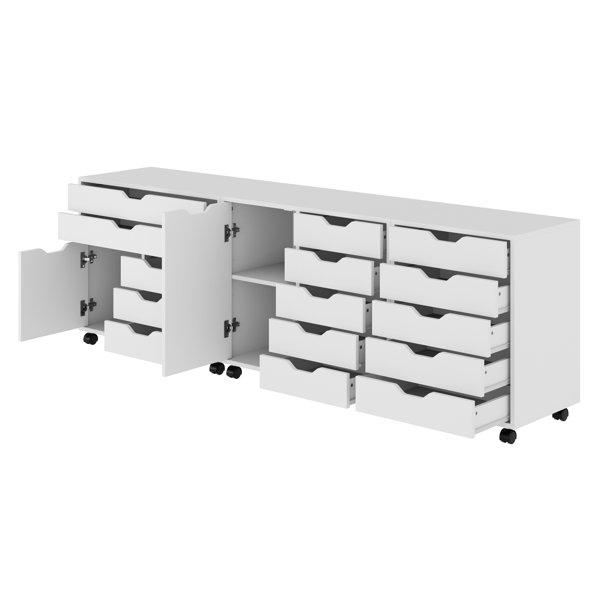 Ebern Designs Keiera 80.63'' Wide 15 -Drawer Mobile File Cabinet ...